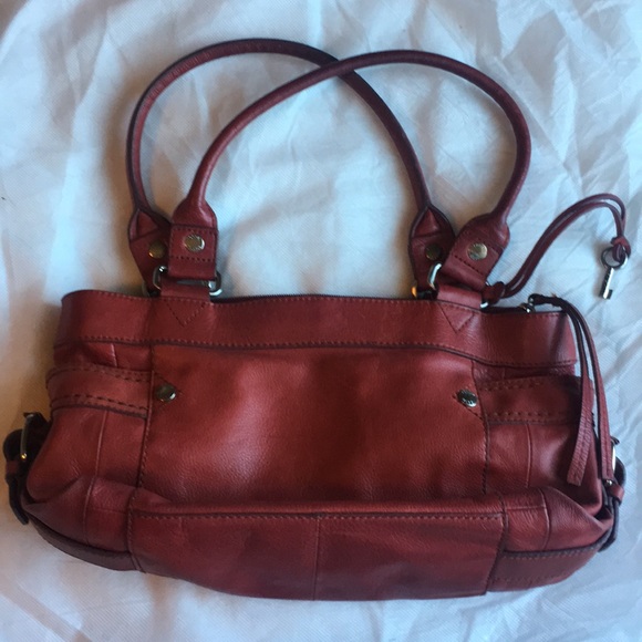 Fossil | Bags | Vintage Fossil Deep Red Leather Shoulder Bag | Poshmark